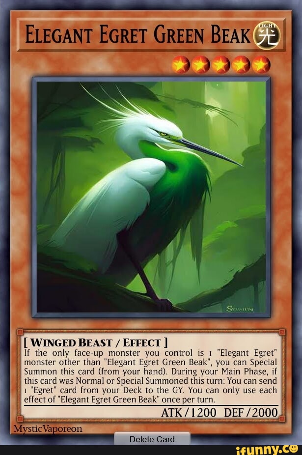 I [ WINGED BEAST / EFFECT I If the only face-up monster you control is ...