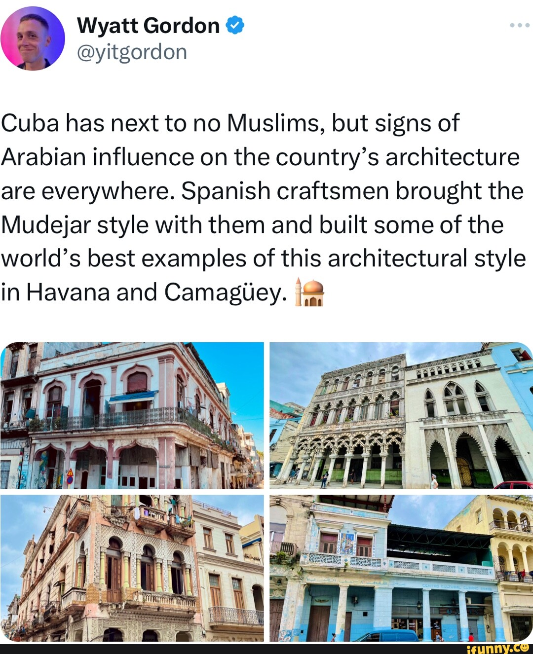 Wyatt Gordon @ @yitgordon Cuba has next to no Muslims, but signs of ...