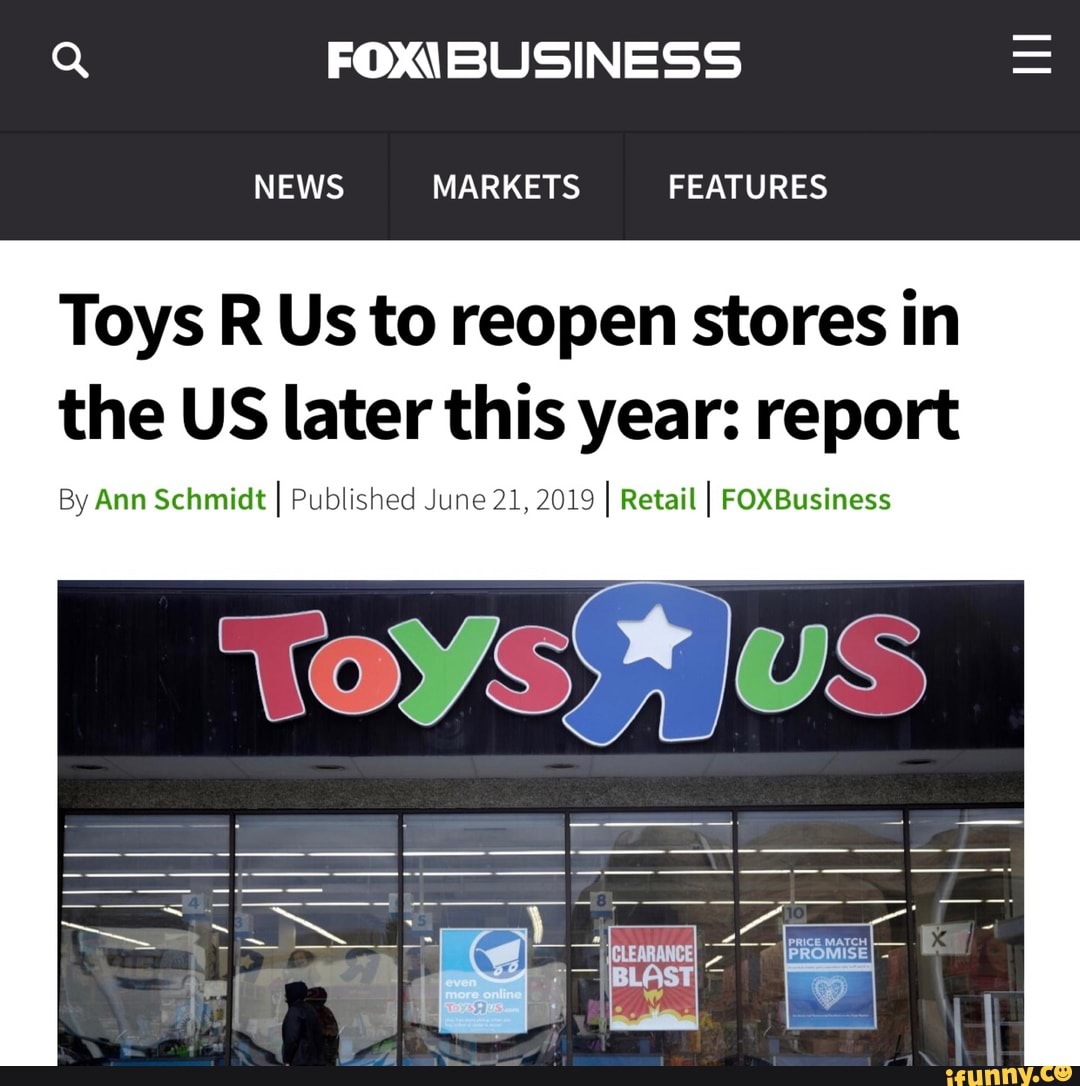 Toys R Us to reopen stores in the US later this yea r: report By Ann ...