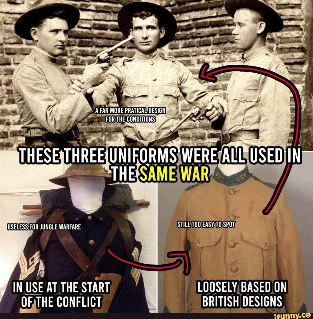 AFAR MORE PRATICAL DESIGN FOR THE CONDITIONS THESE THREE UNIFORMS WERE ...
