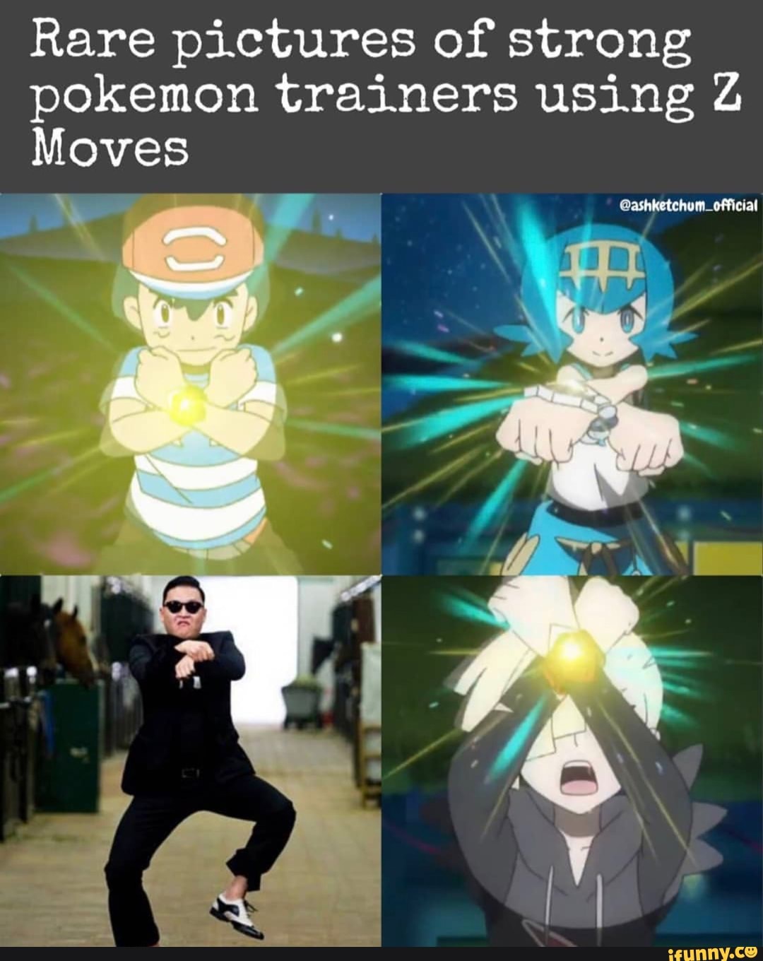 Rare pictures of strong pokemon trainers using Z Moves - iFunny