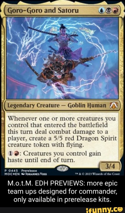 Goro-Goro and Satoru Legendary Creature - Goblin Human Whenever one or ...