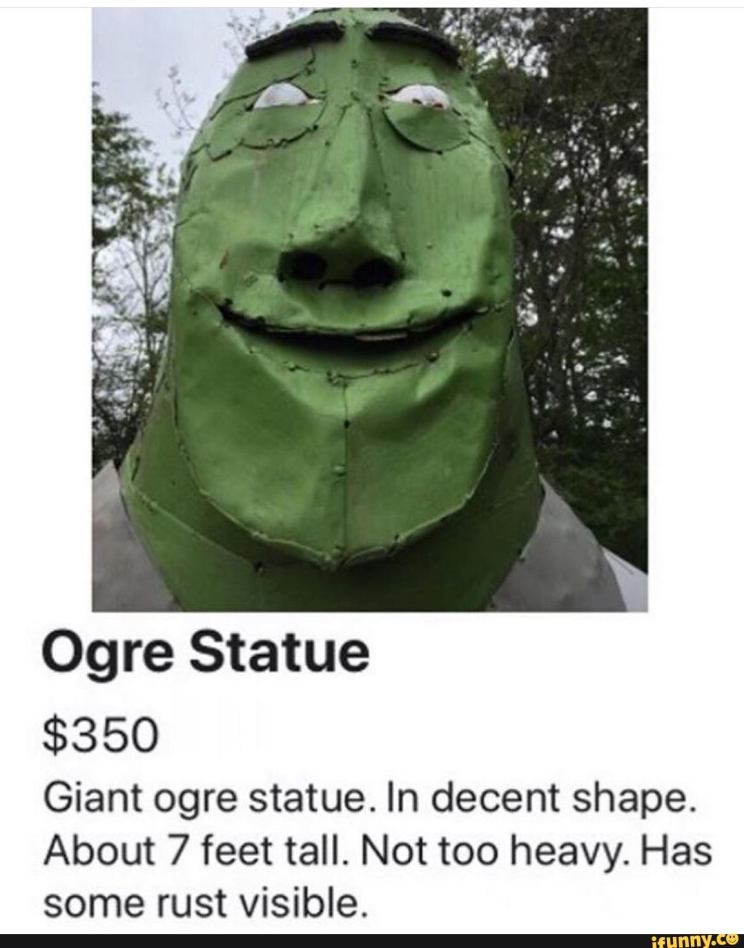 Ogre Statue $350 Giant ogre statue. In decent shape. About 7 feet tall ...