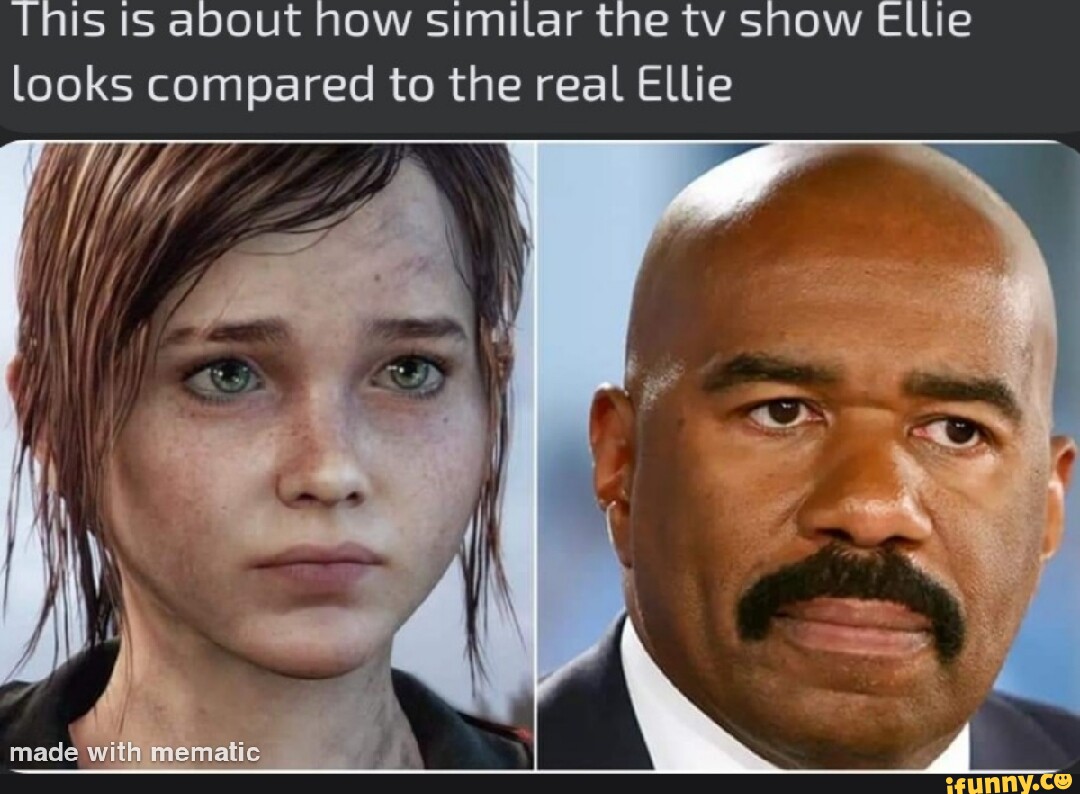 This is about how similar the tv snow Ellie looks compared to the real ...
