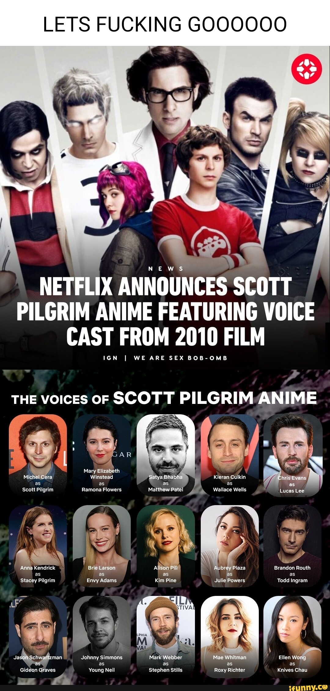 LETS FUCKING GOOOOOO NEWS S NETFLIX ANNOUNCES SCOTT PILGRIM ANIME ...