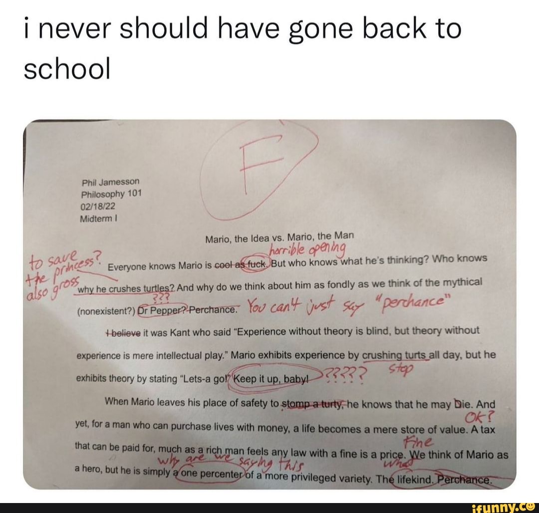 Never Should Have Gone Back To School Damessan Phitesaphy Who We We