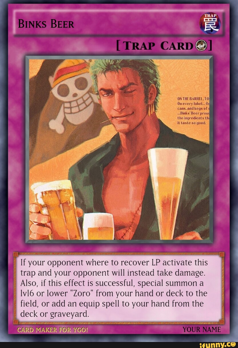 BINKS BEER (TRAP CARDS] ON THE BARREL, TO} On every fabel...0 id proug ...
