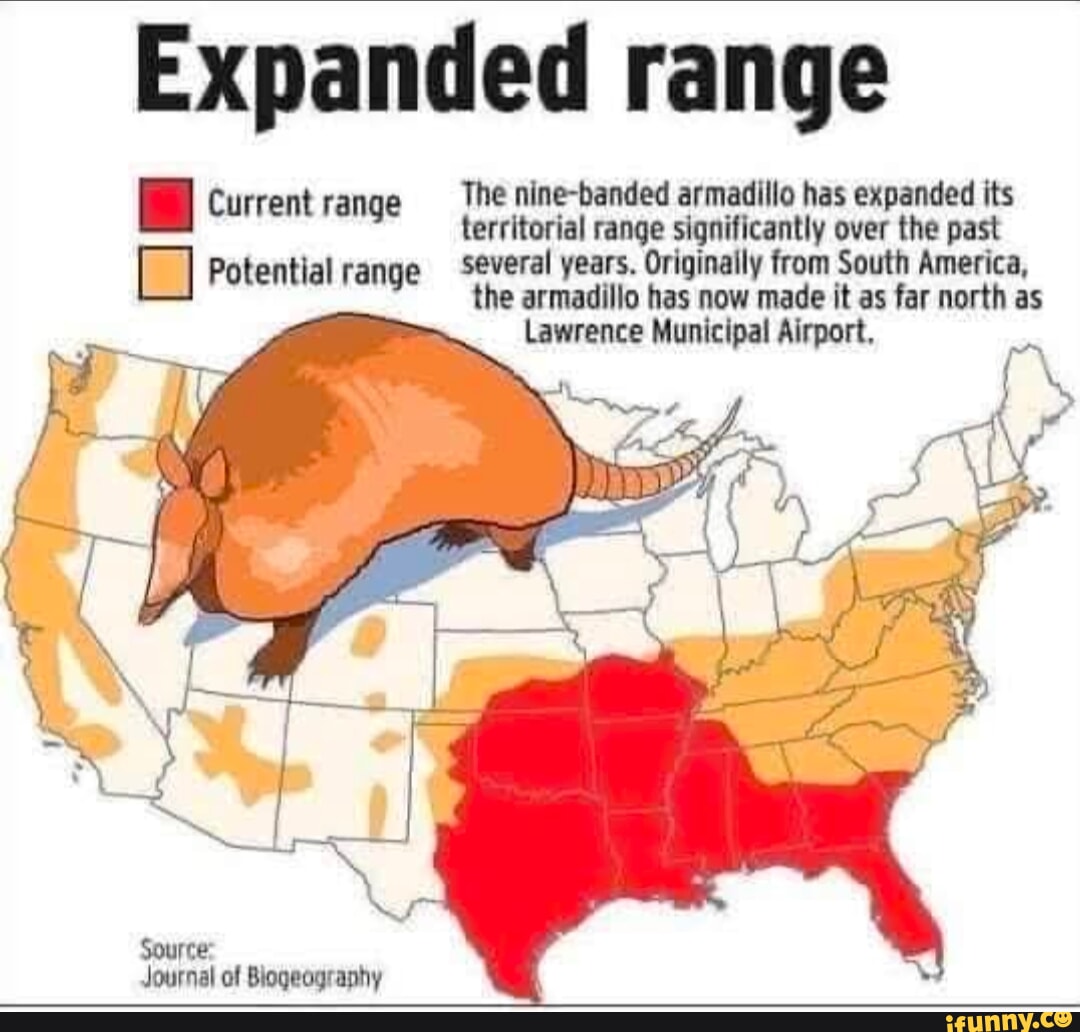 Expanded range The nine-banded armadillo has expanded its I Current ...