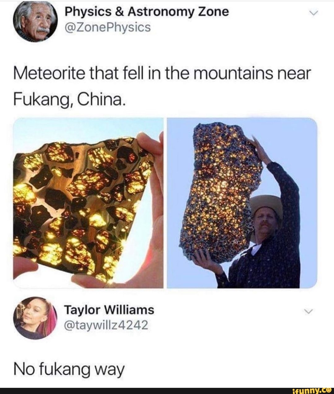 Physics Astronemy Zone Meteorite that fell in the mountains near Fukang ...