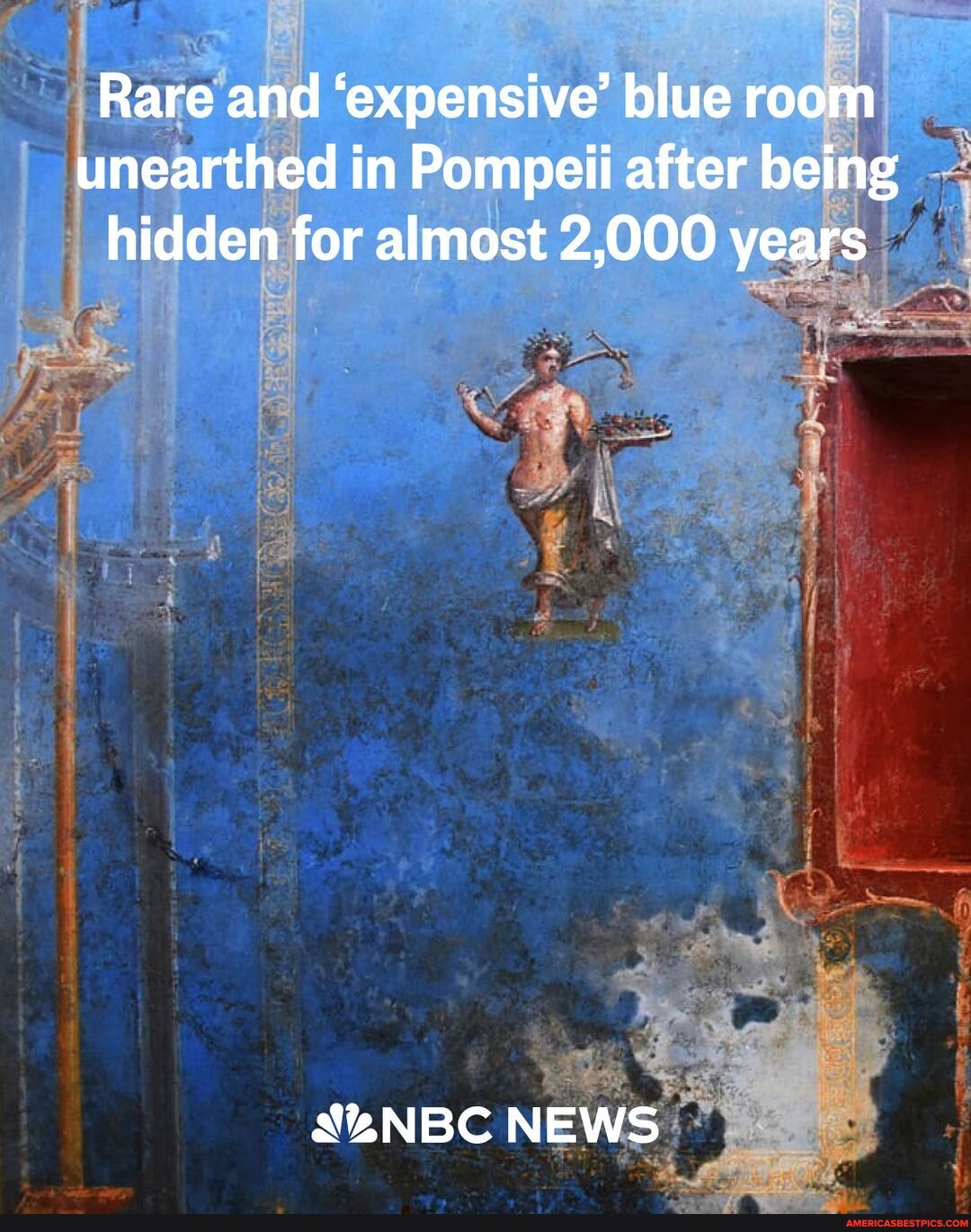 Rare and 'expensive' blue room unearthed in Pompeii after being hidden ...