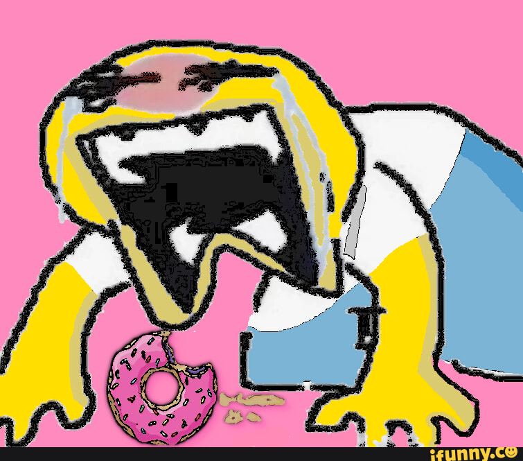Homer simpson crying at a donut - iFunny