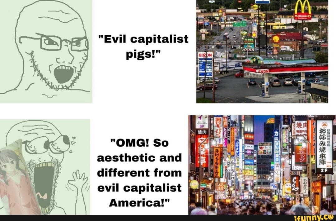 "Evil capitalist pigs!" aesthetic and I " "OMG! So ay. different from ...