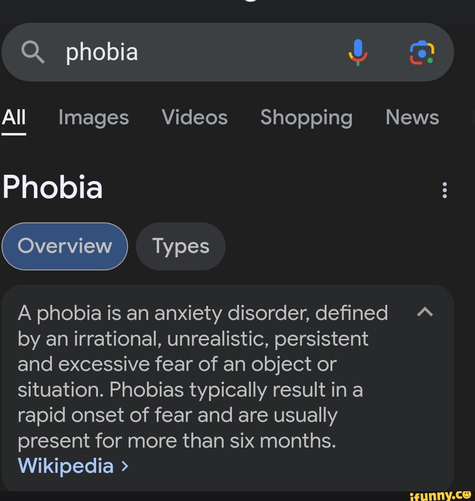 Phobias memes. Best Collection of funny Phobias pictures on iFunny