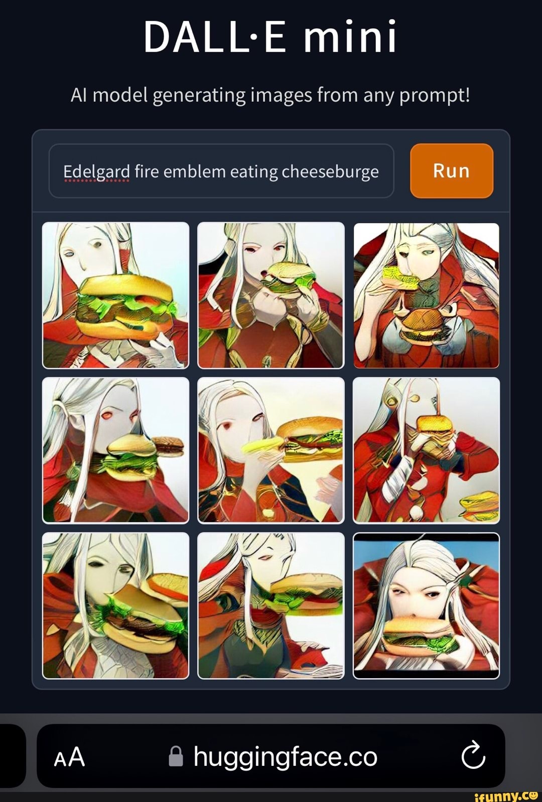 Mini Al model generating images from any prompt! Edelgard fire emblem ...