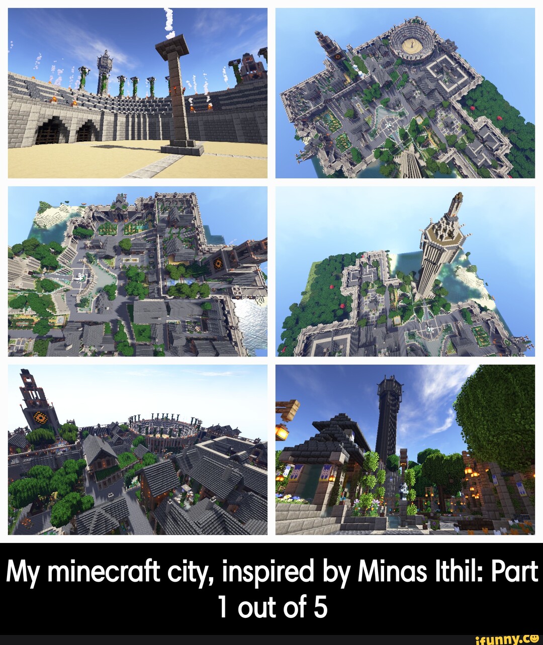 My minecratt city, inspired by Minas Ithil: Part out of - My minecraft ...