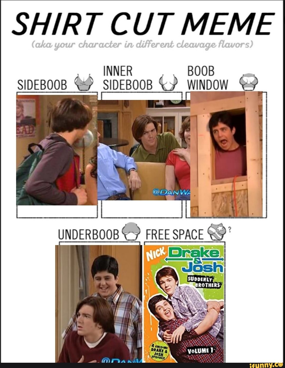 SHIRT CUT MEME cleavage flavors) INNER . . BOOB SIDEBOOB SIDEBOOB ...