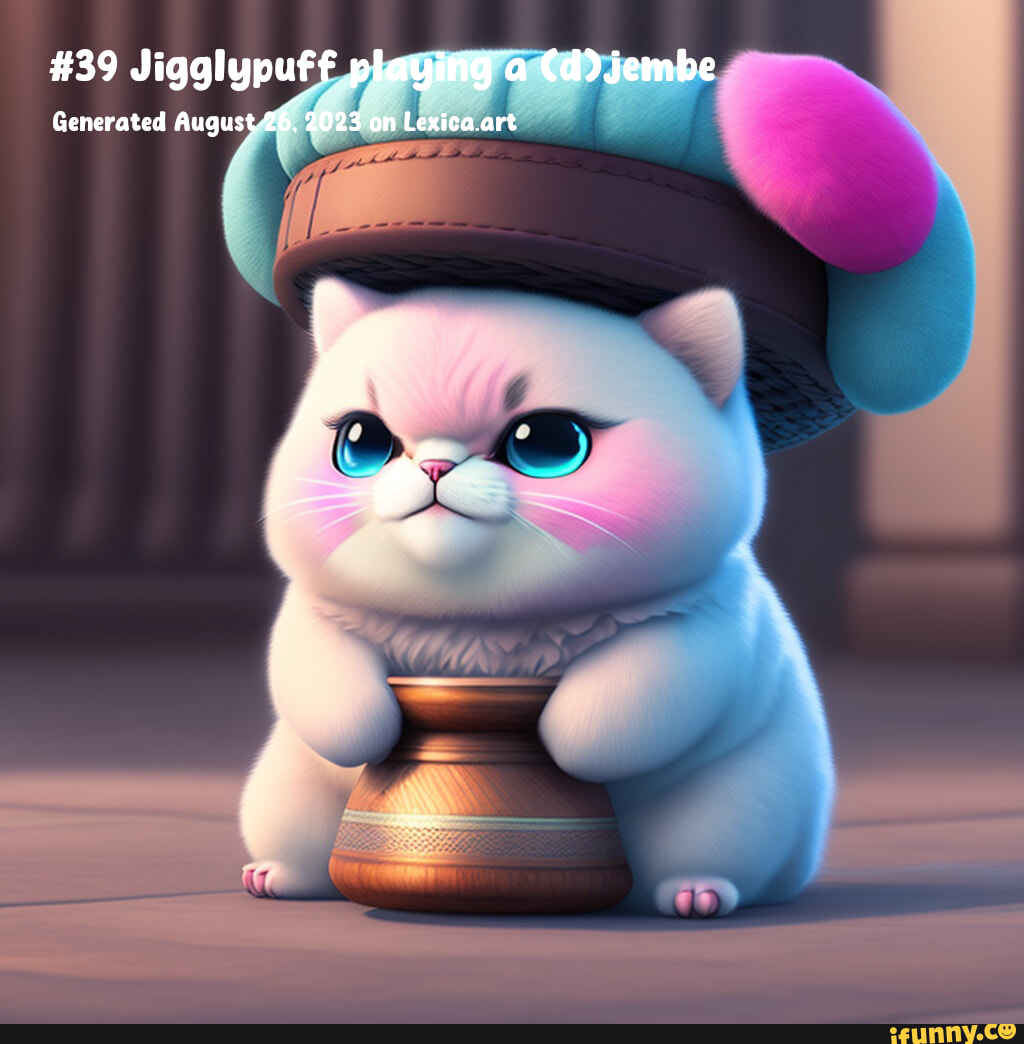 #39 Jigglypuff playing a Cd) jembe Generated August 26, 2023 on Lexica ...