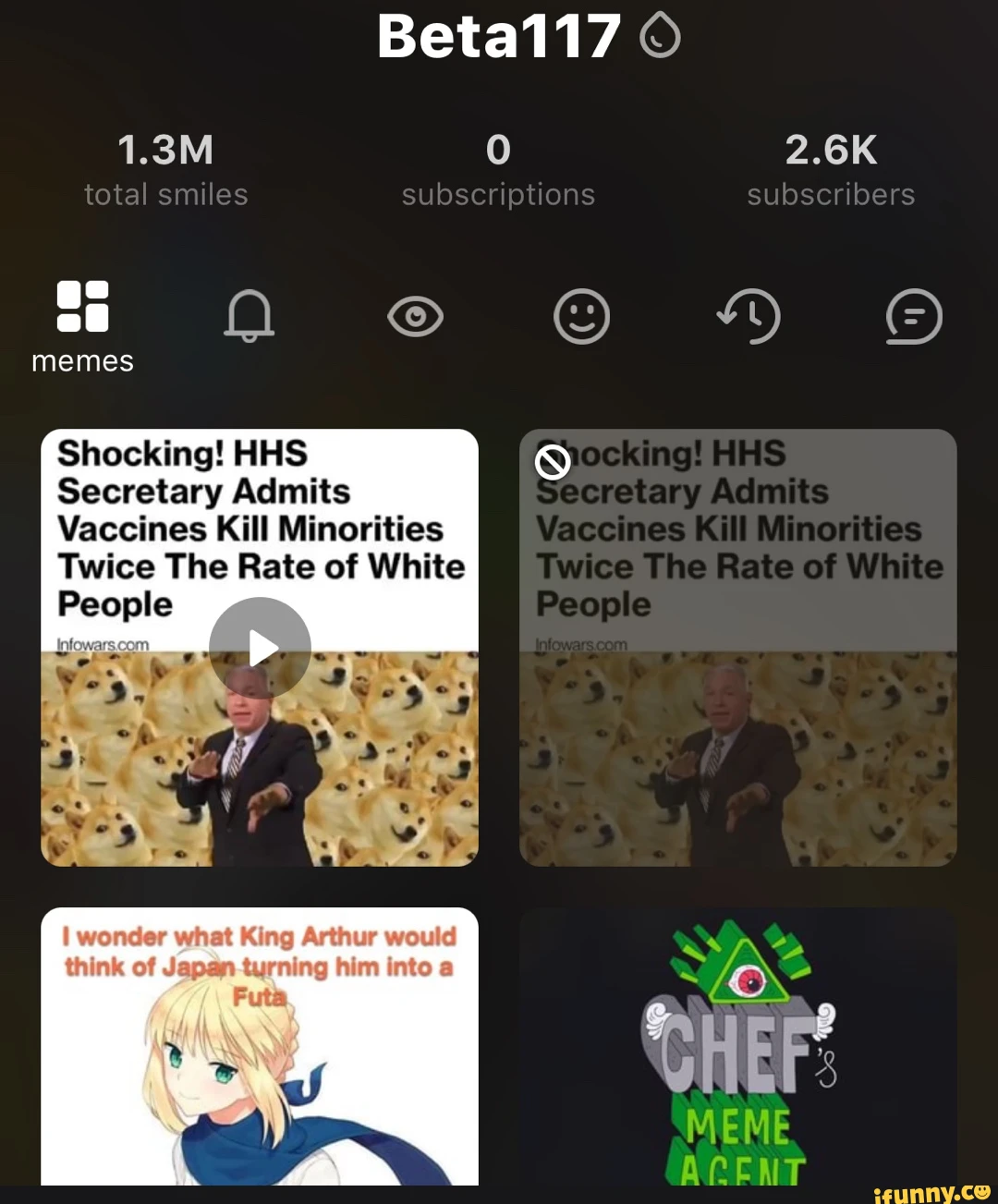 1.3 iotal smiles Beta117 subscriptions subscribers memes Shocking! HHS ...