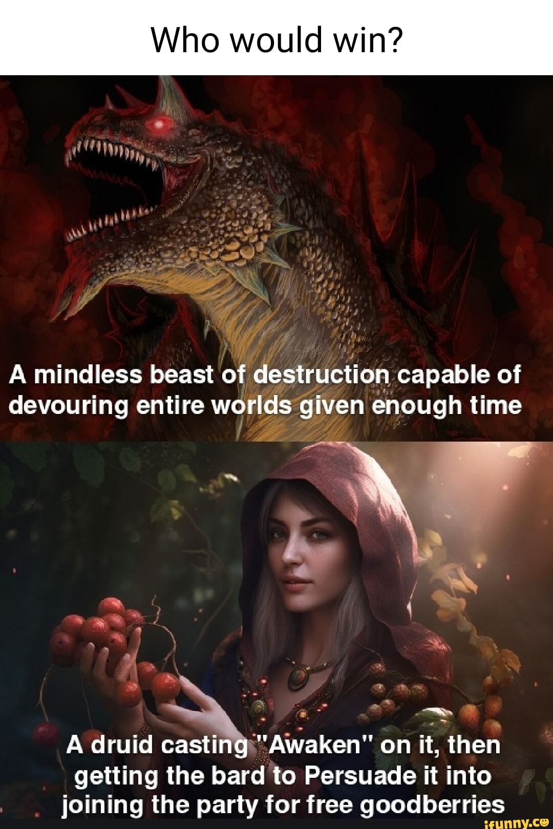 Who would win? A mindless beast of destruction capable of devouring ...