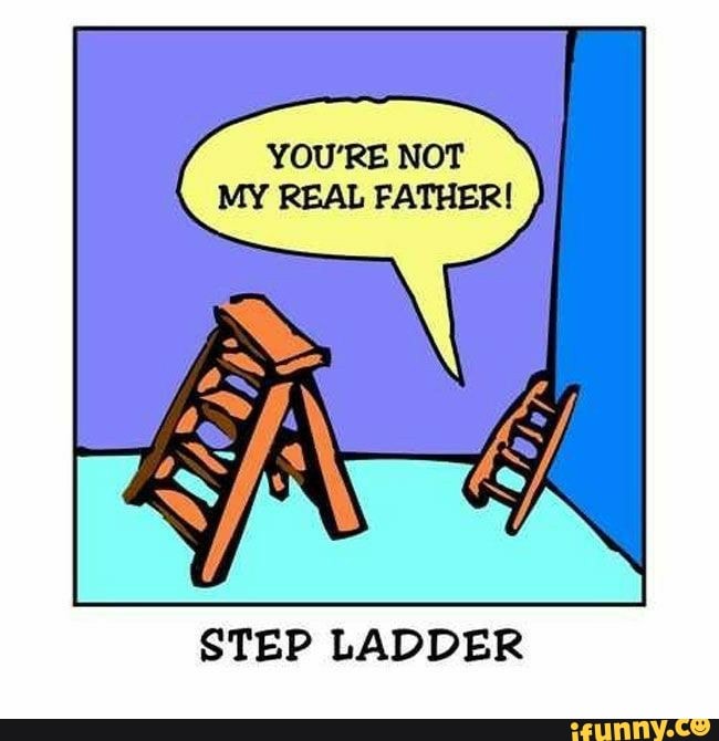 YOU'RE NOT MY REAL FATHER! STEP LADDER - iFunny
