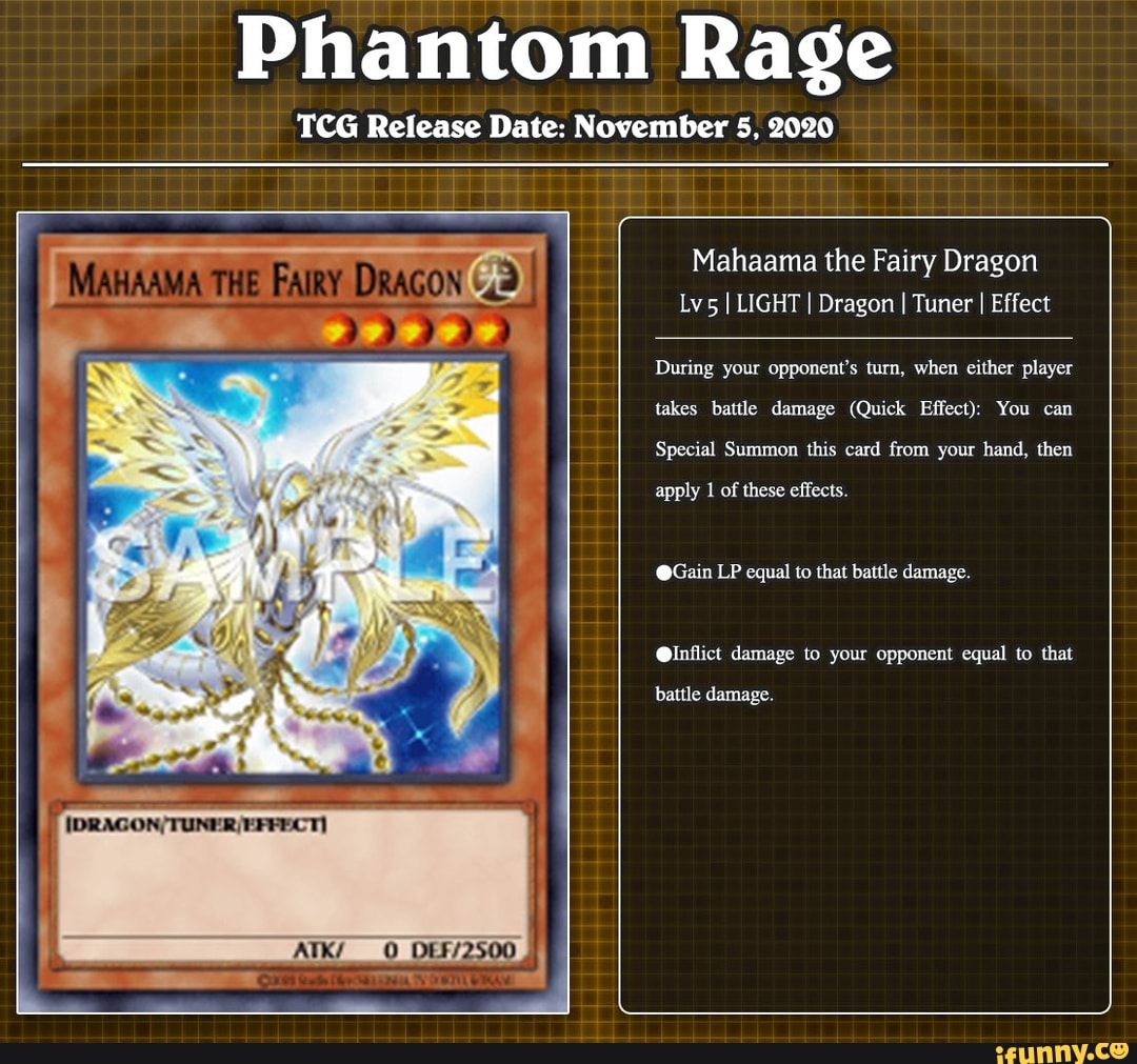 Phantom Rage TCG Release Date: November 5, 2020 2) Mahaama the Fairy ...