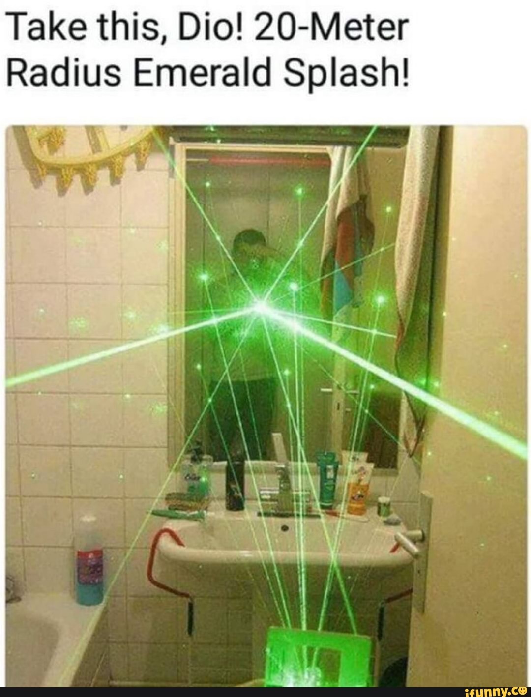 Take this, Dio! 20-Meter Radius Emerald Splash! - iFunny