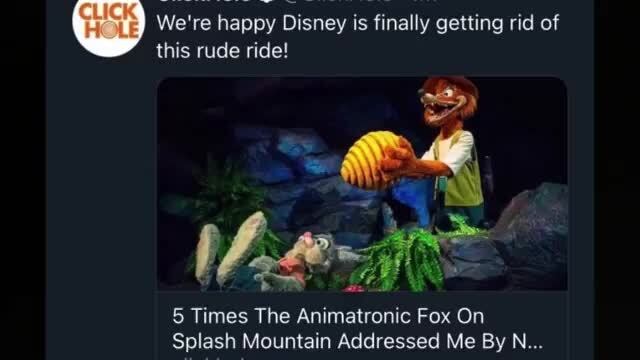 (y We're happy Disney is finally getting rid of this rude ride! 5 Times ...