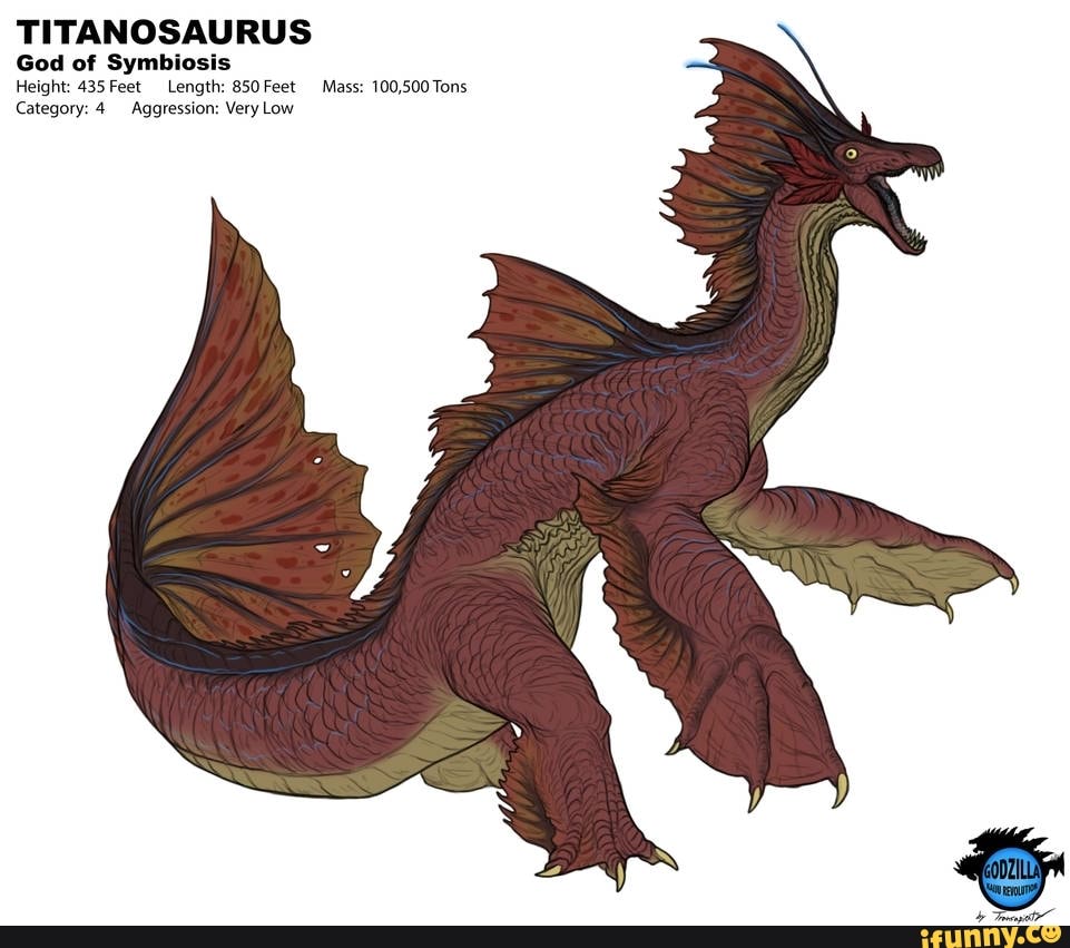 TITANOSAURUS God of Symbiosis Height: 435 Feet Length: 850Feet Mass ...