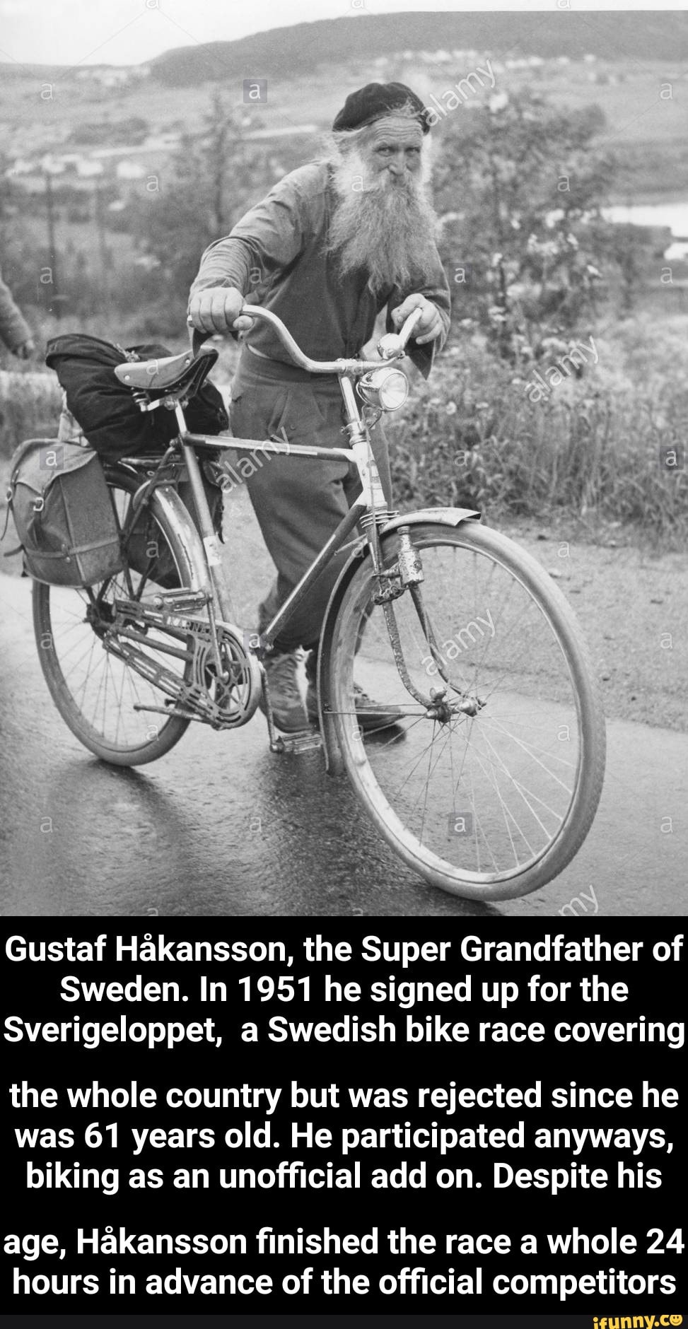 Gustaf Hakansson, the Super Grandfather of Sweden. In 1951 he signed up ...