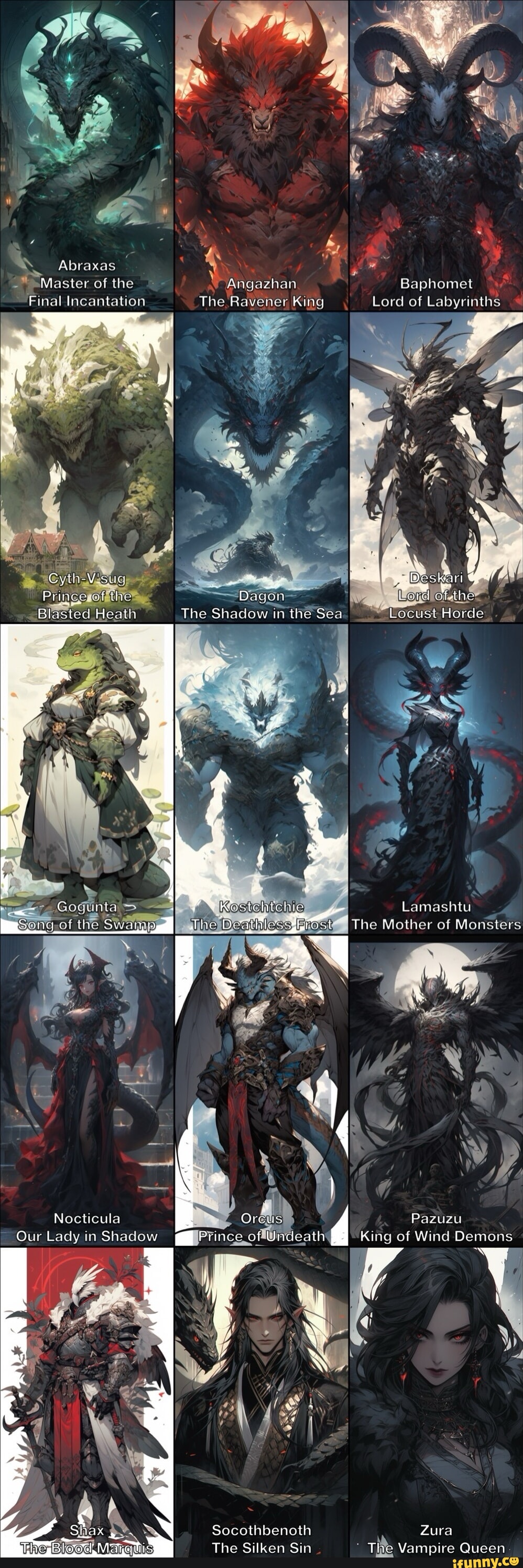 I Abraxas Master of the Angazhan Baphomet Final Incantation The Ravener ...