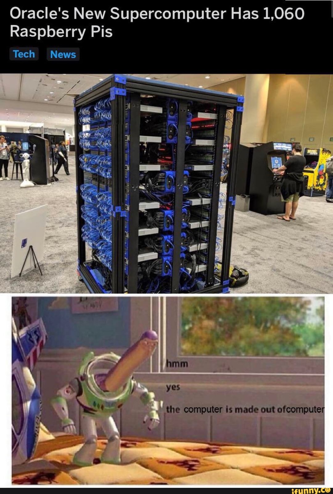 Oracle's New Supercomputer Has 1,060 Raspberry Pis Tech News - iFunny