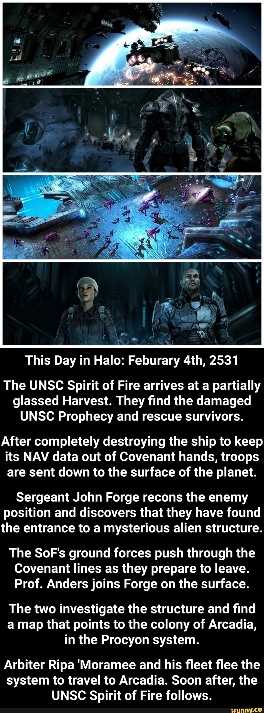 This Day in Halo: Feburary 4th, 2531 The UNSC Spirit of Fire arrives at ...