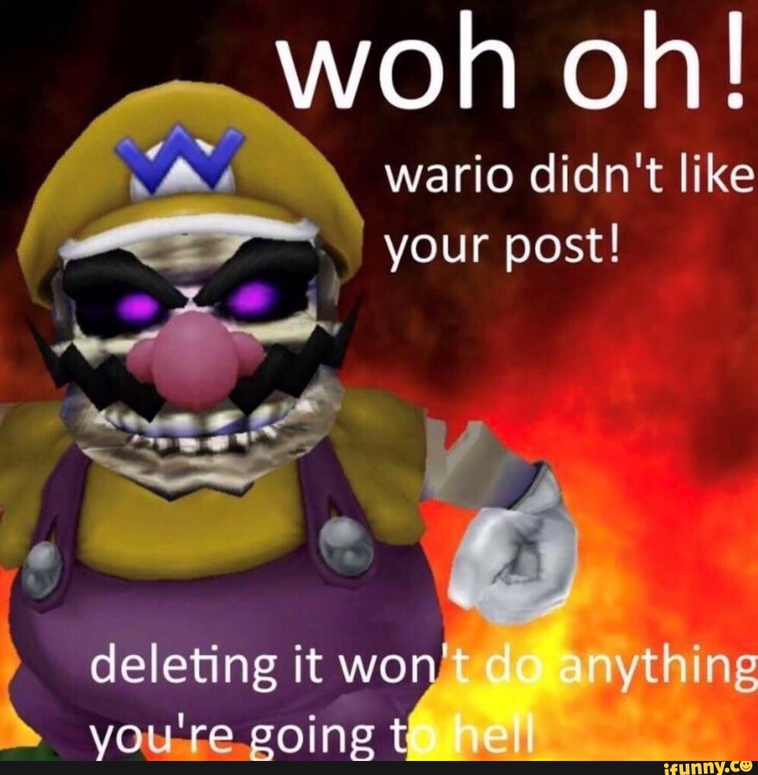 Woh Oh Wario Didn T Like Your Post Ifunny