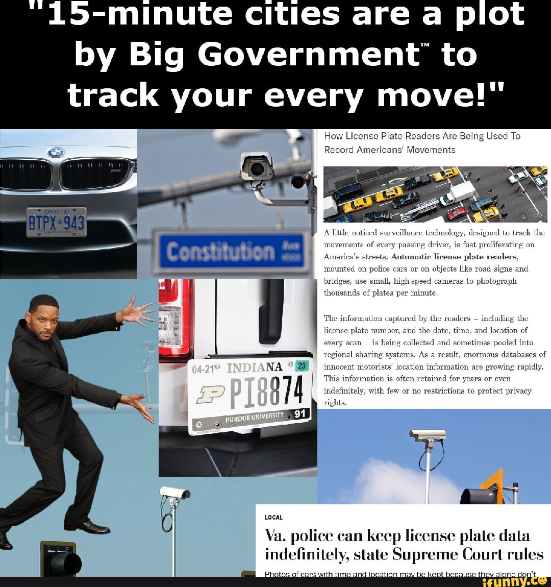 15-minute cities are a plot by Big Government' to track your every move ...