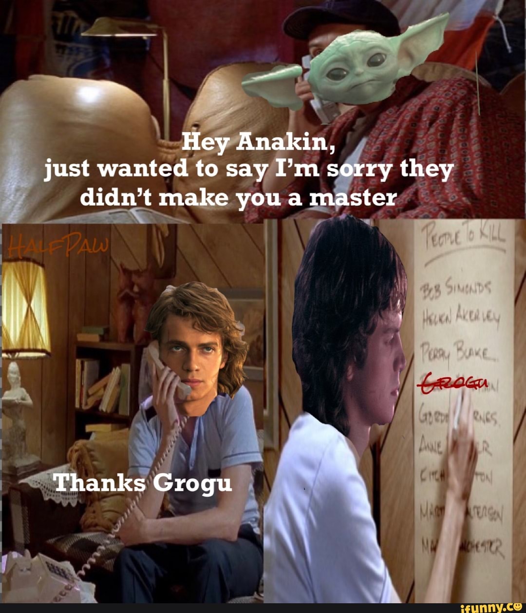 Hey Anakin, just wanted to say I'm sorry they didn't make you a master ...
