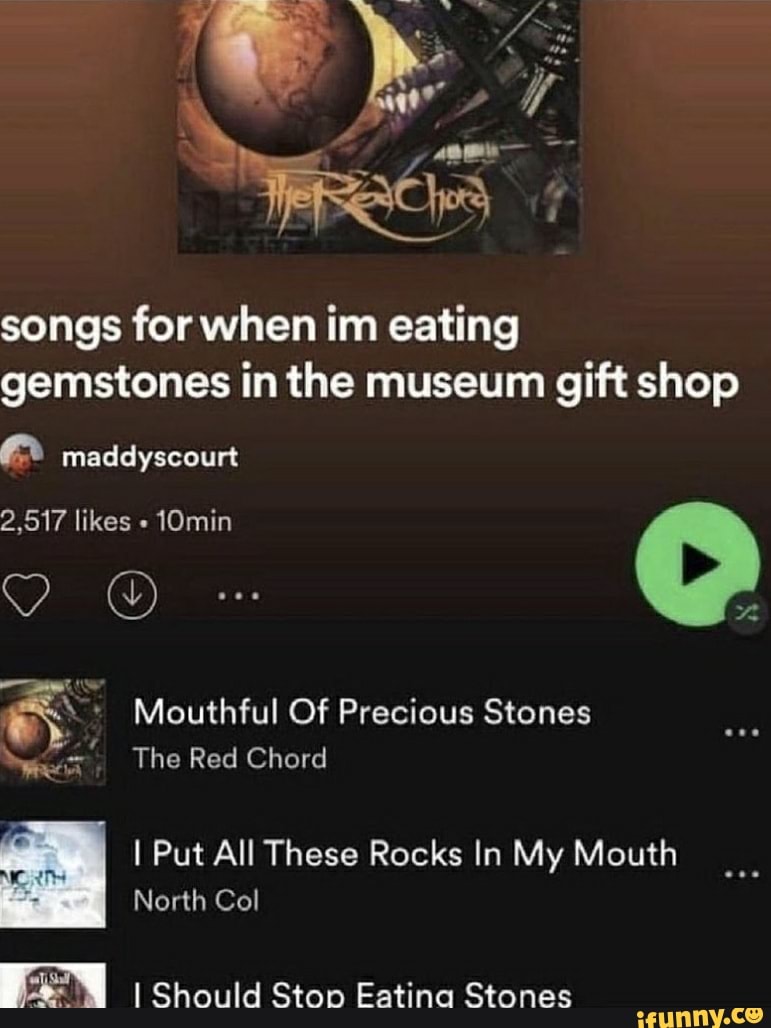 We songs for when im eating gemstones in the museum gift shop CD madd ...