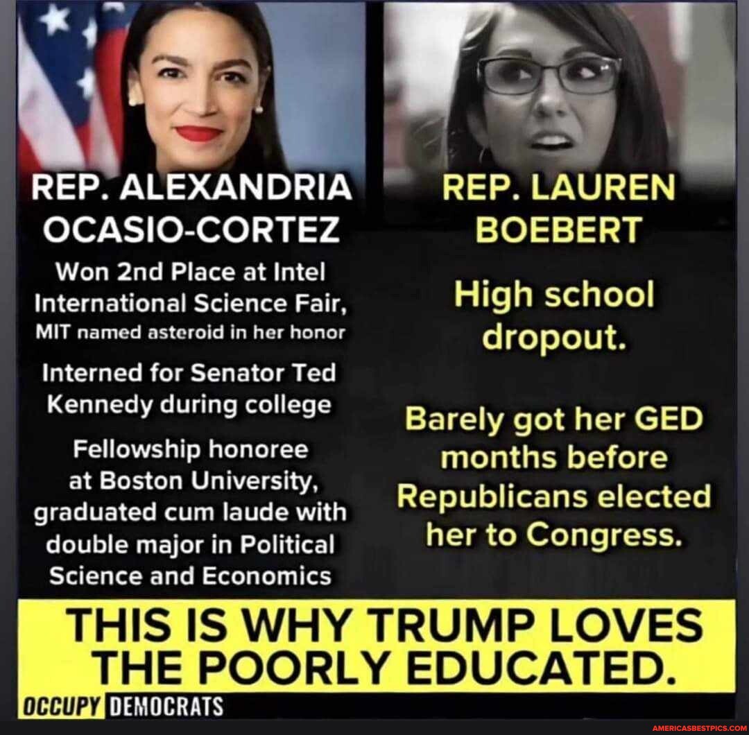 REP. ALEXANDRIA REP. LAUREN OCASIO-CORTEZ BOEBERT Won Place at Intel ...