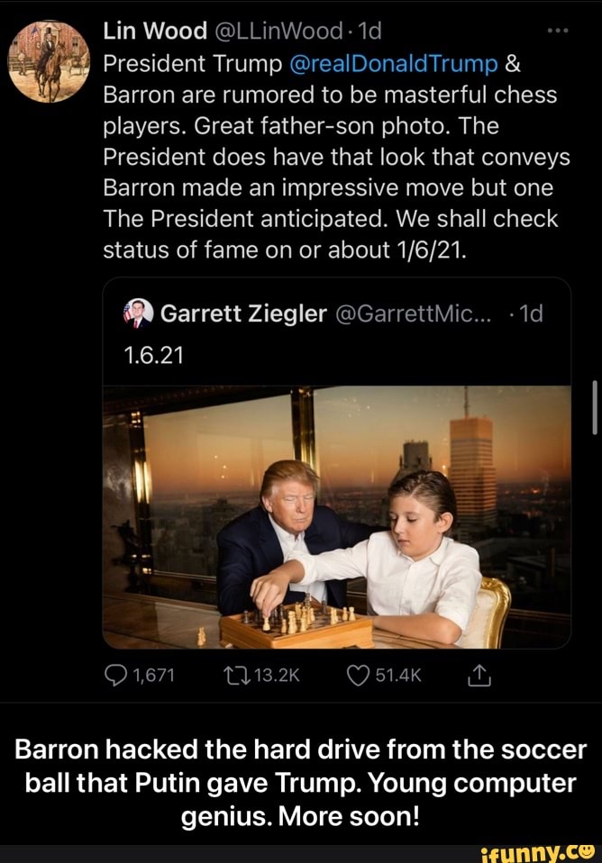 Lin Wood @LLinWood - President Trump @realDonaldTrump & Barron are ...