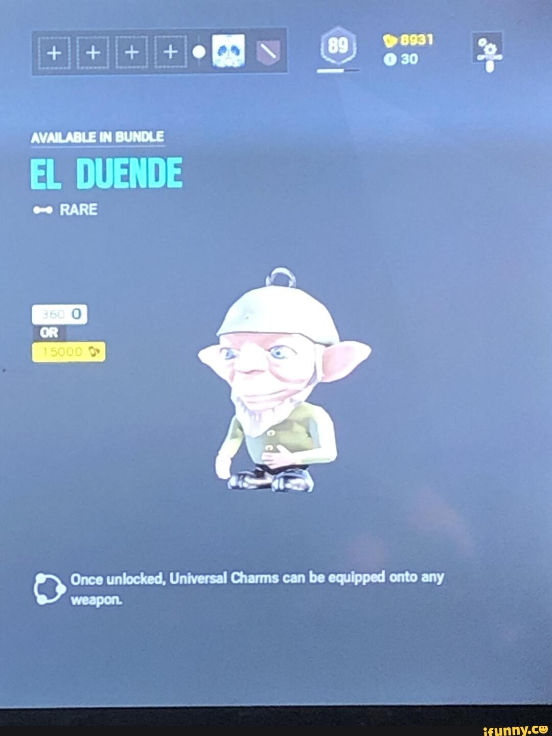 AVAILABLE IN BUNDLE EL DUENDE @e RARE Once unlocked, Universal Charms ...