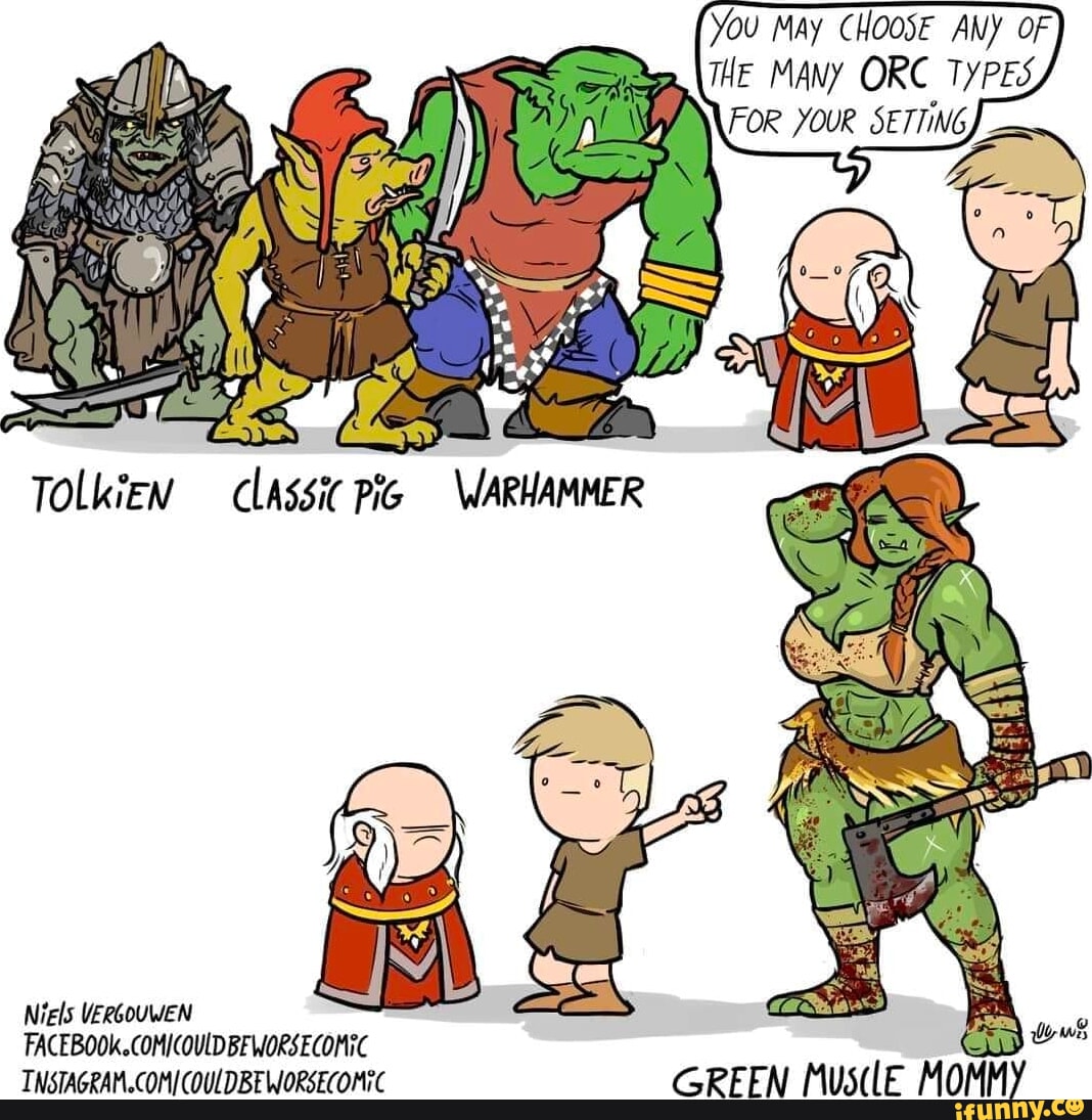 You May CHOOSE ANY OF THE MANY ORC TYPES FOR Niels VERGOUWEN TNSTAGRAM ...
