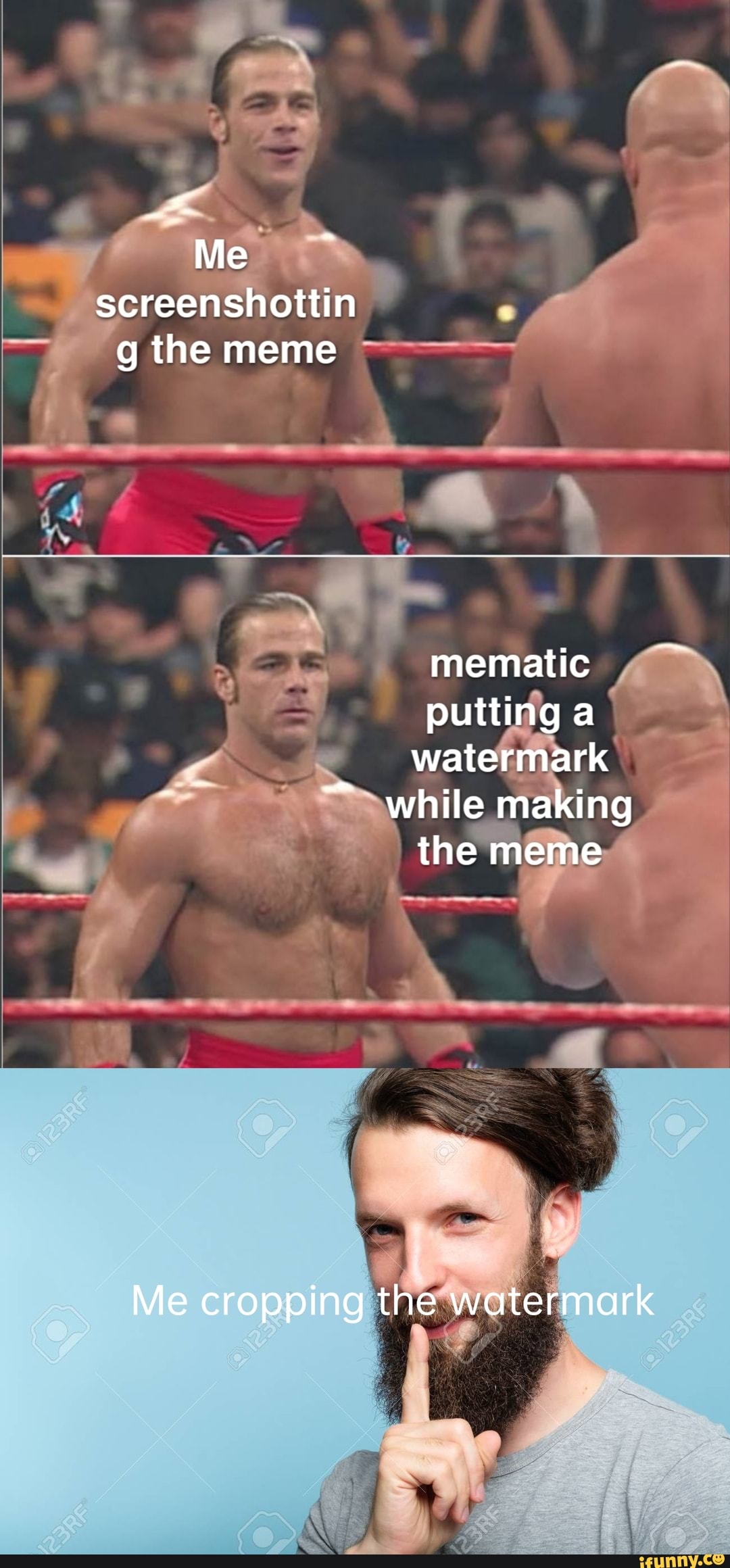 Me screenshottin g the meme mematic putting a watermark while making ...