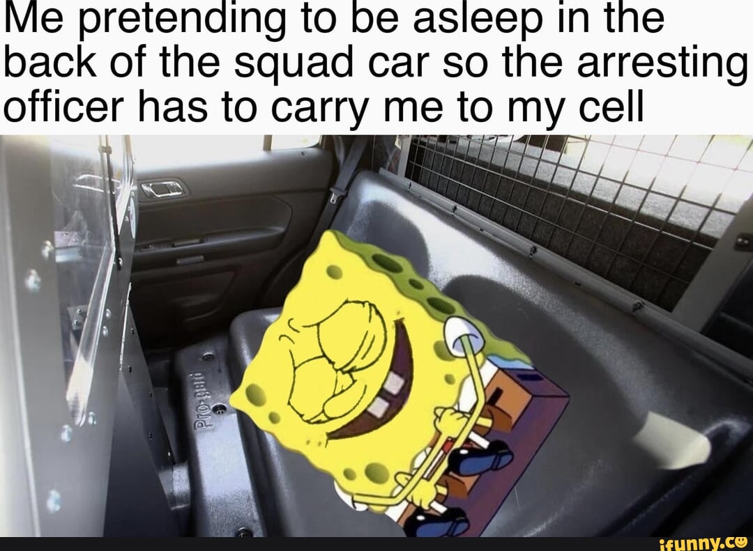 Vie pretending to sleep IN back of the squad car so the arresting ...