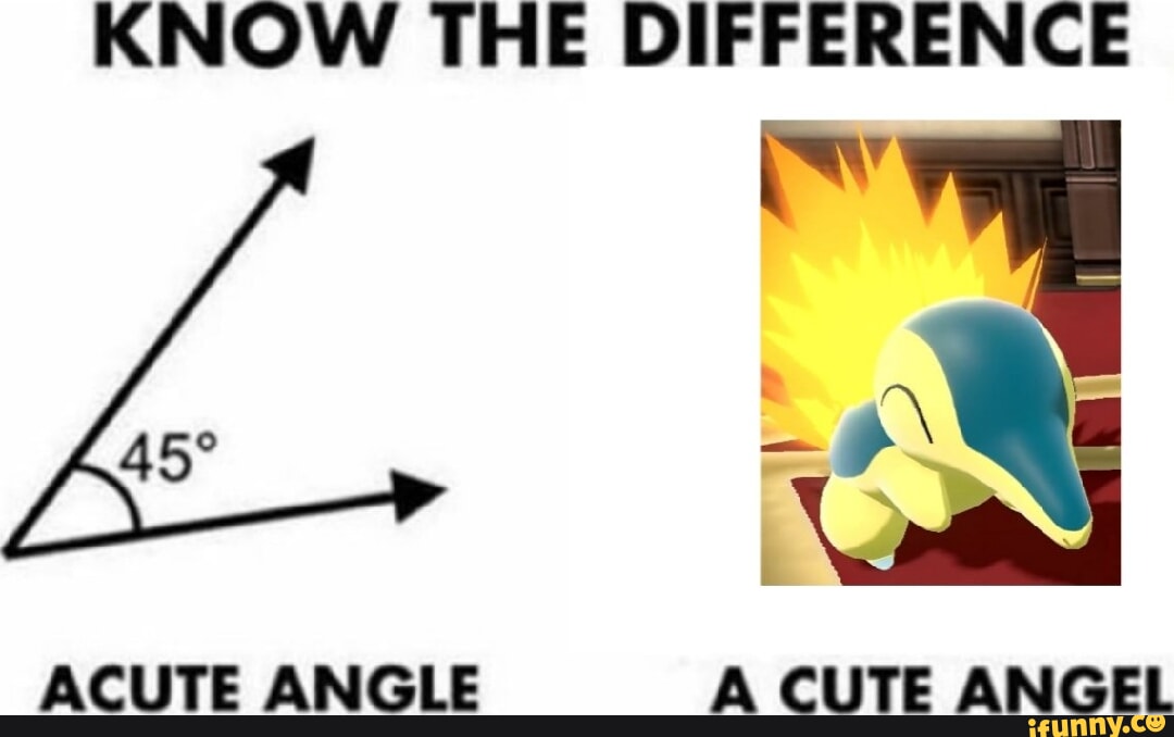 KNOW THE DIFFERENCE ACUTE ANGLE A CUTE ANGEL - iFunny