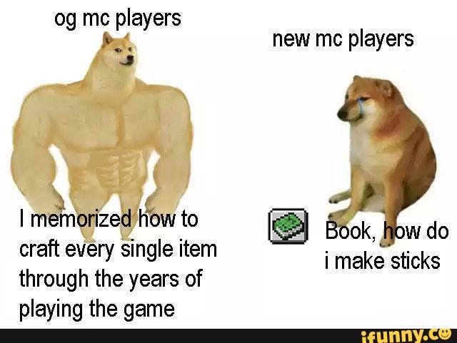 Og mc players craft every single item through the years of nlaving the ...