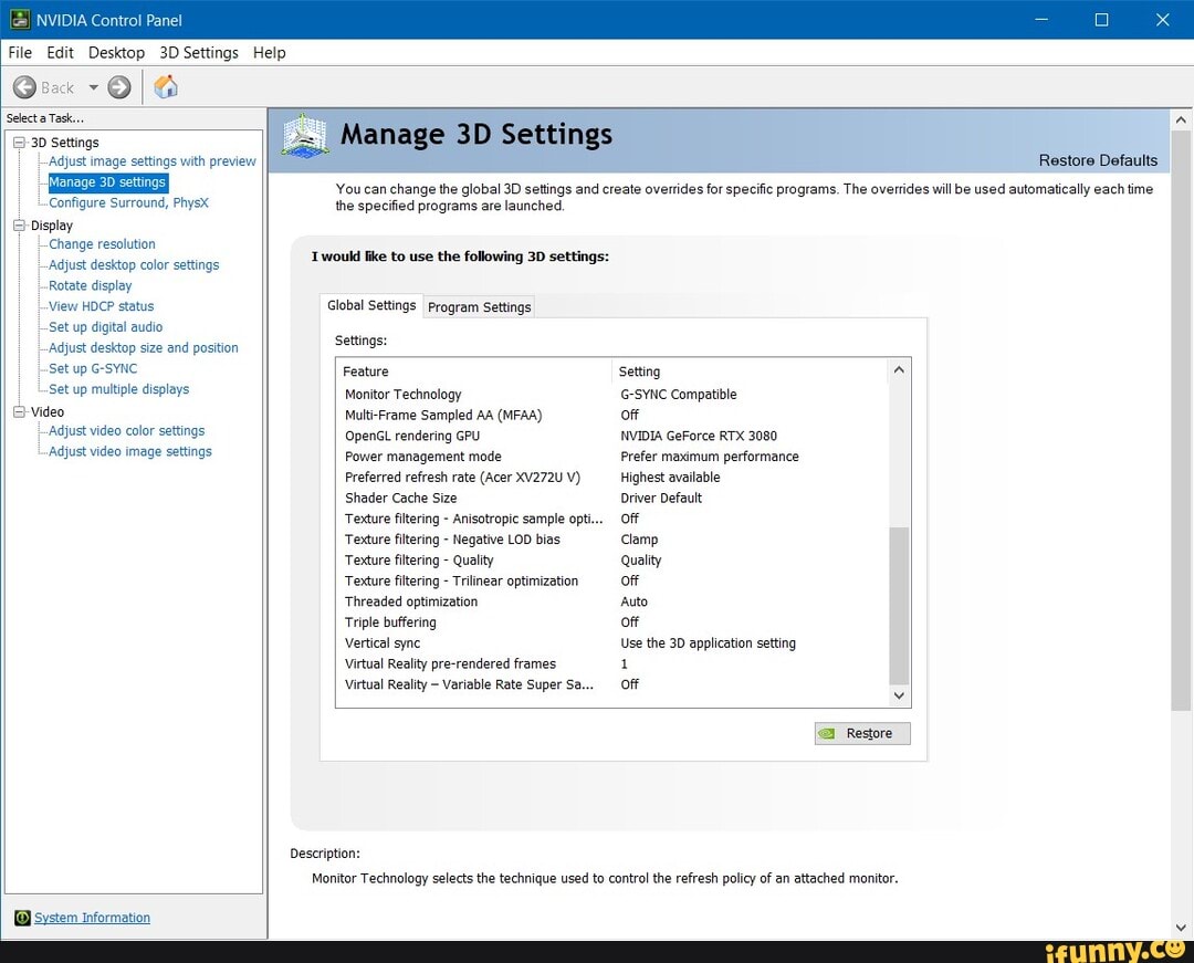 Nvidia_3d_settings memes. Best Collection of funny Nvidia_3d_settings ...