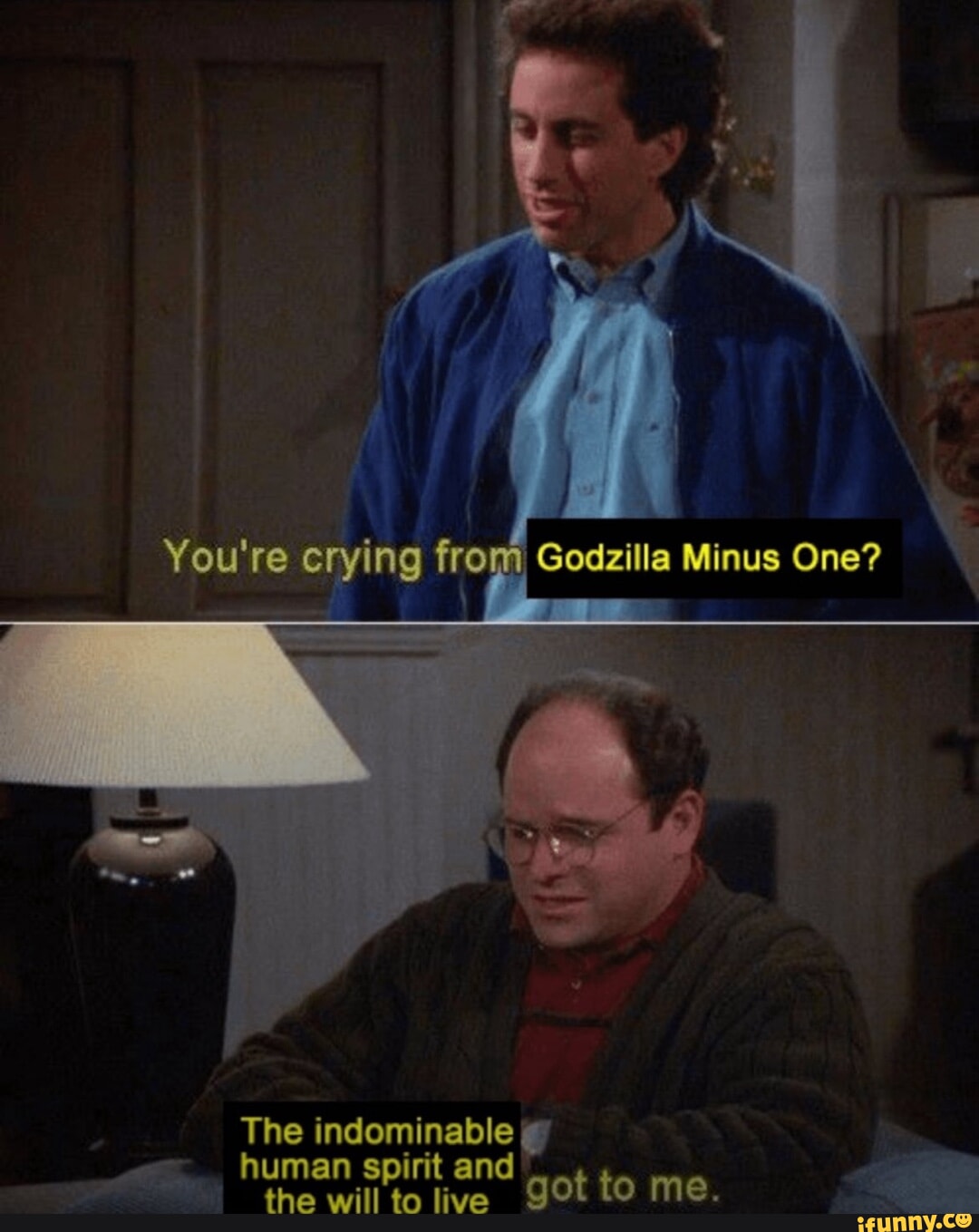 You're crying from) Godzilla Minus One? The indominable human spirit ...