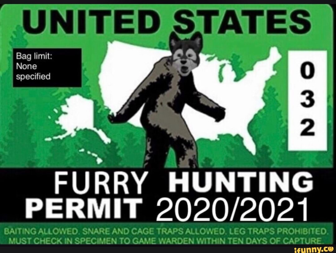 2 e FURRY HUNTING PERMIT 2020/2021 - iFunny
