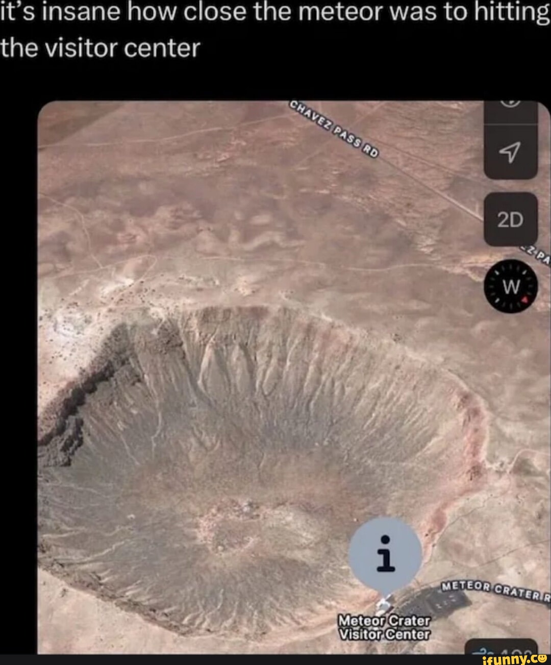 Insane now close tne meteor was to hitting the visitor center I 20 RAT ...