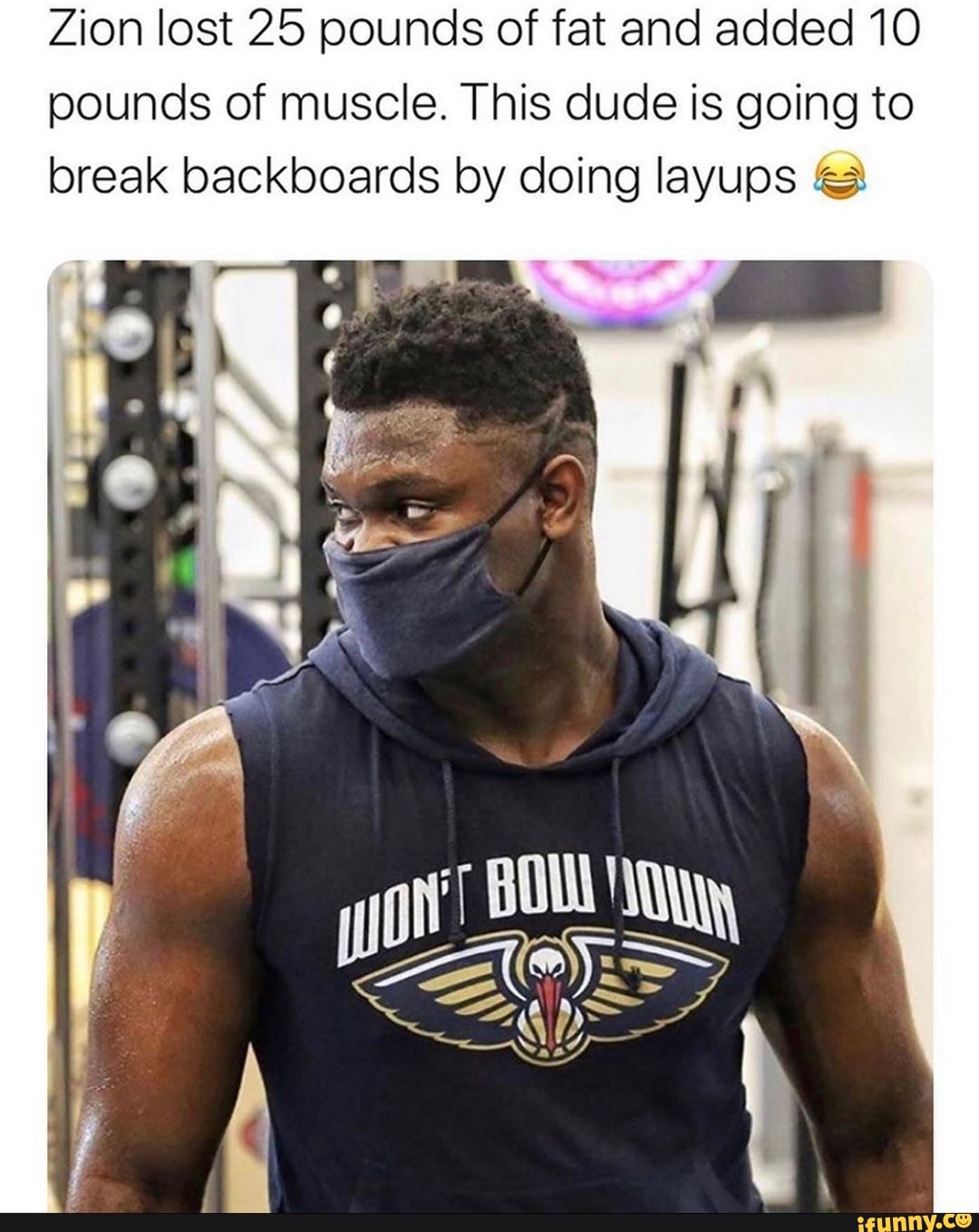 Zion lost 25 pounds of fat and added 10 pounds of muscle. This dude is ...