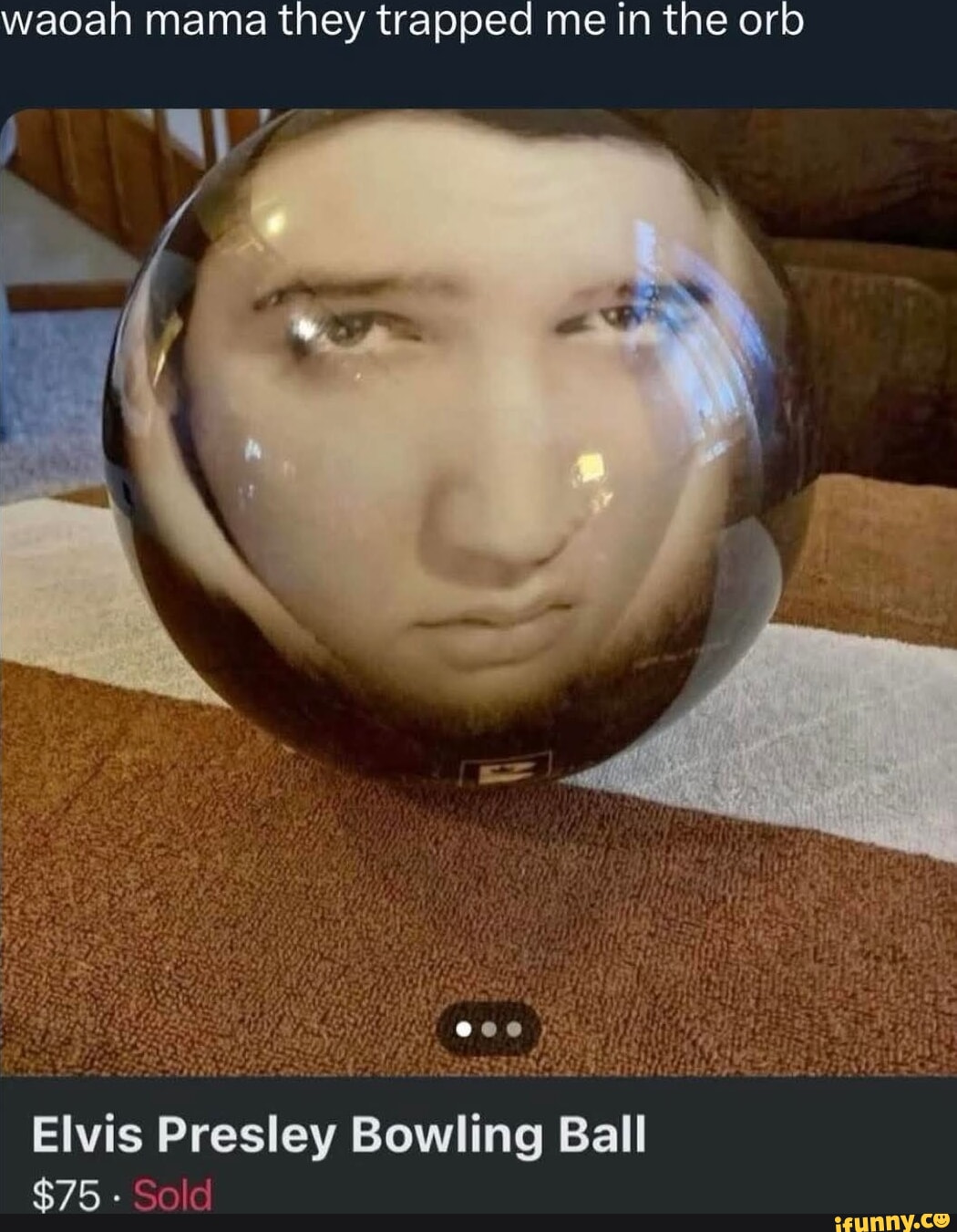 Waoah mama they trapped me in the orb Elvis Presley Bowling Ball - Sold ...